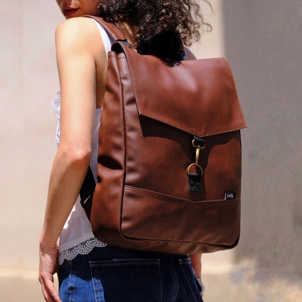 Earth Brown Large Students Backpack | Chilla